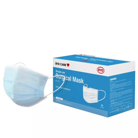 BYD Care | Accessories | 3boxes Byd Level3 Surgical Blue Face Mask 5pcs ...